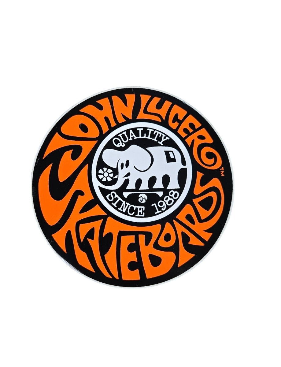 Vintage 80s John Lucero STICKER - ORANGE – SK8supply.com