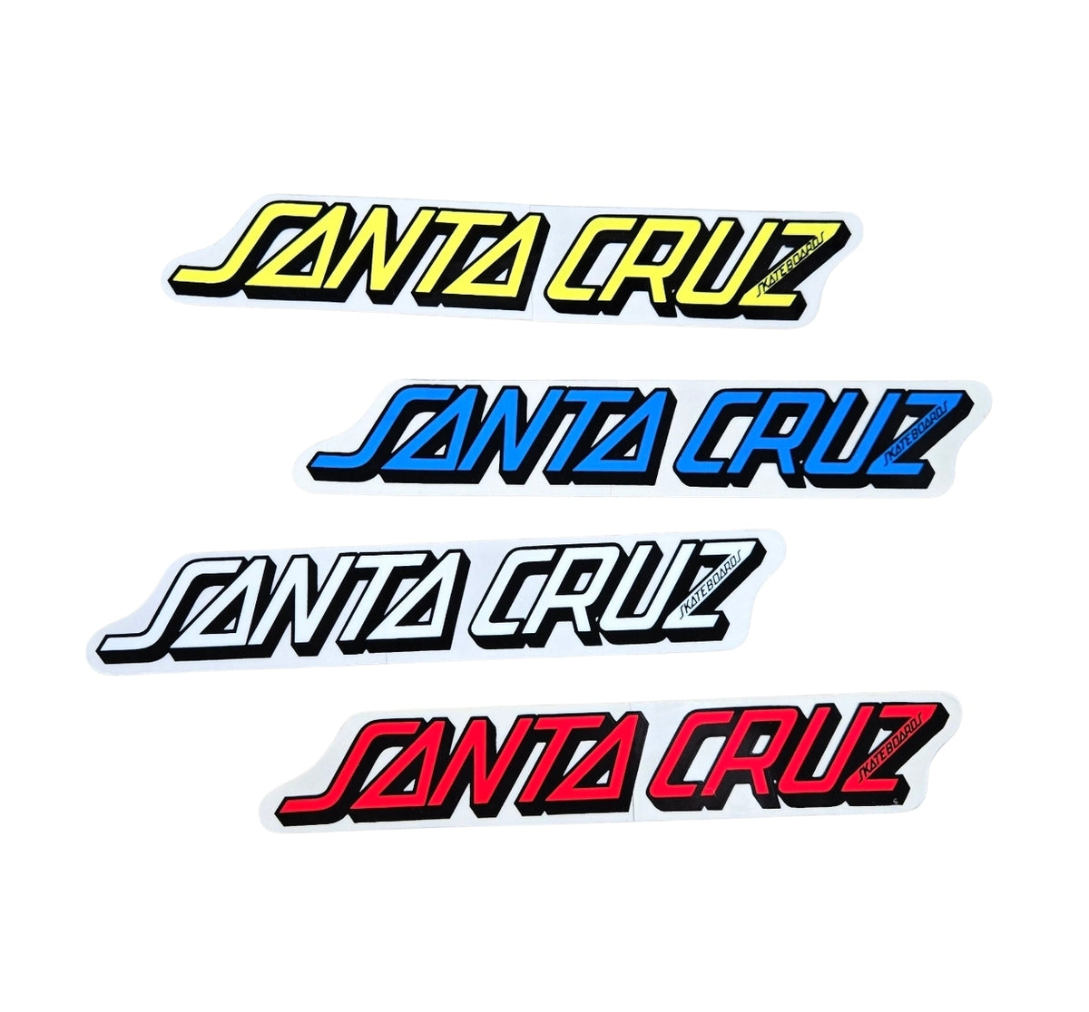 Vintage 80s Santa Cruz Classic Logo STICKER Set (Set of 4) – SK8supply.com
