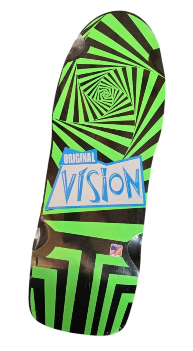 Vision ORIGINAL VISION "GATOR" reissue Skateboard Deck - GREEN BLACK ...