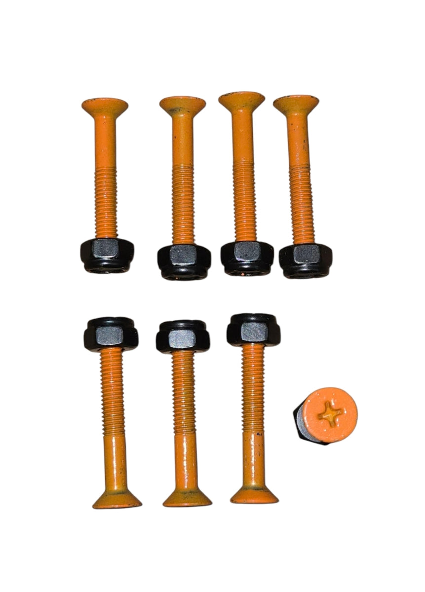 1-1/4" Skateboard Hardware Bolts - ORANGE – SK8supply.com