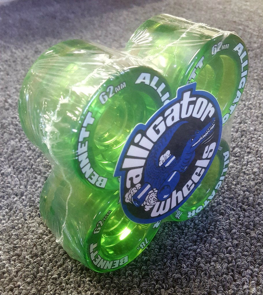 Bennett Alligator wheels 62mm 78a reissue translucent GREEN – SK8supply.com
